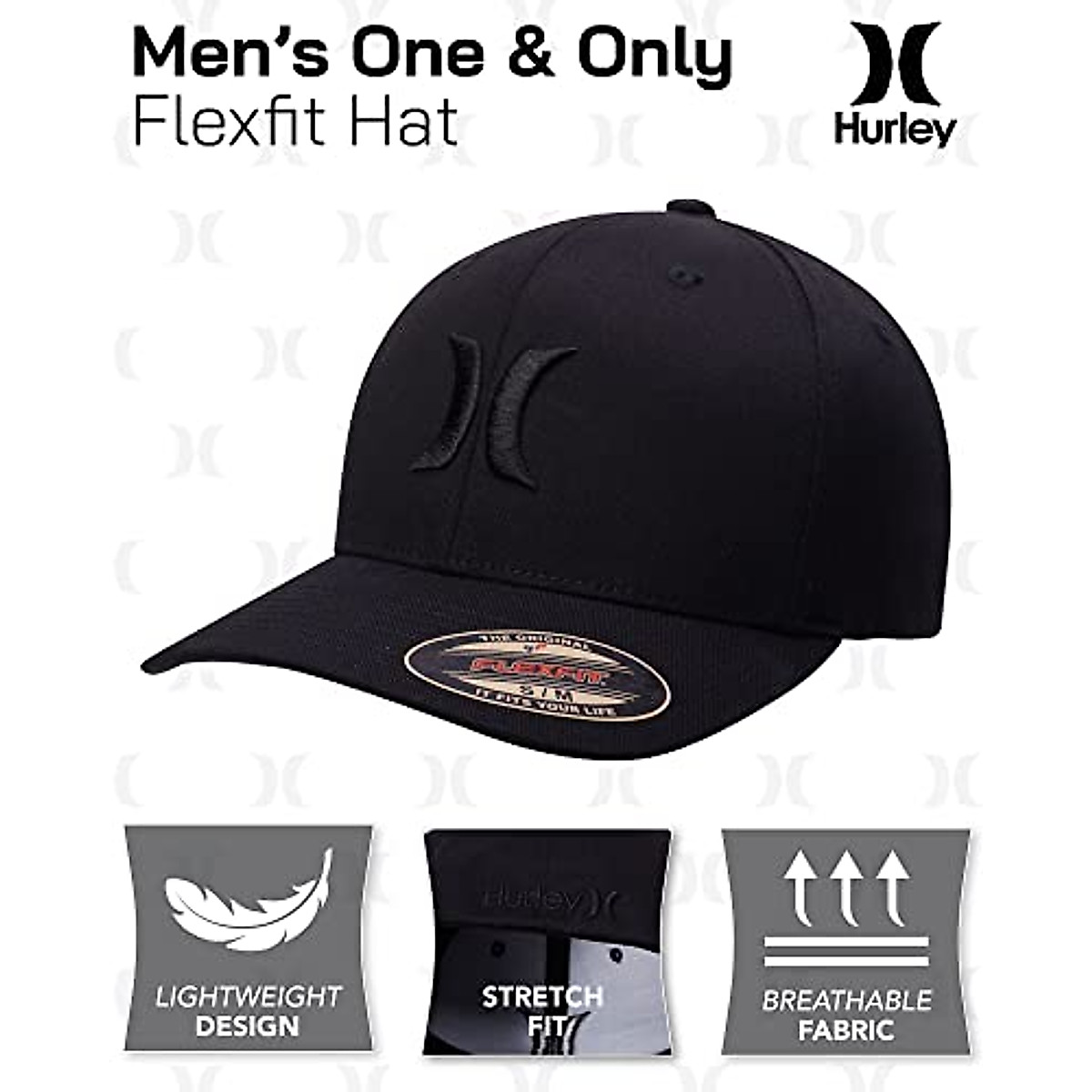 Hurley One & Only Men's Hat, Size Small-Medium, Black/(Black)