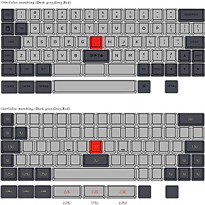 EPOMAKER SK66 60% Keys Wired Gateron Optical Mechanical Gaming Keyboard with RGB Backlight and PBT Heat Sublimation Keycaps (Gateron Optical Red, Grey Black)