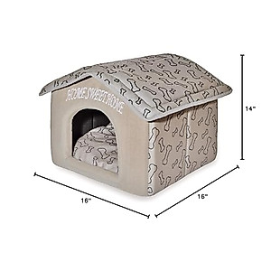 Best Pet Supplies Portable Indoor Pet House – Perfect for Cats & Small Dogs, Easy To Assemble – Brown