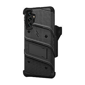 ZIZO Bolt Bundle for Galaxy A13 / A13 5G Case with Screen Protector Kickstand Holster Lanyard - Black