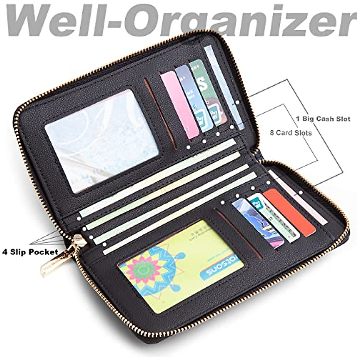 Valentoria Small Crossbody Bag Cell Phone Purse Wallet Leather Card Slot Clutch for Women