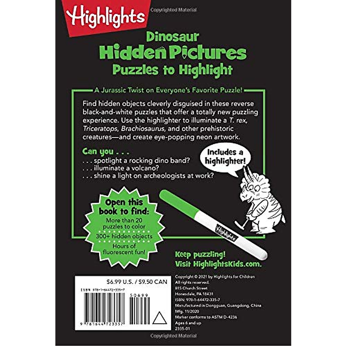 Dinosaur Hidden Pictures Puzzles to Highlight (Highlights Hidden Pictures Puzzles to Highlight Activity Books)