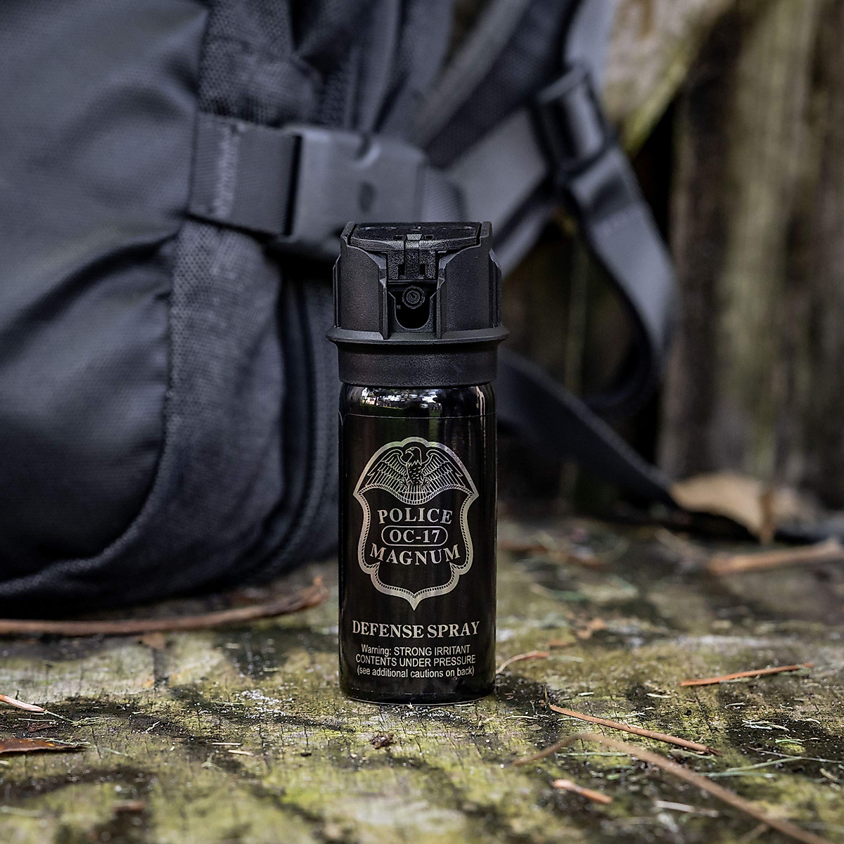 POLICE MAGNUM Pepper Spray Self Defense- Max Strength 14-16ft Range- Made in The USA - 3 Pack 2oz Flip Top Stream