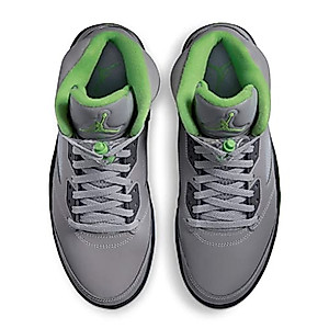 Nike Men's Air Jordan 5 Retro Sneaker, Silver/Green Bean-flint Grey, 10.5
