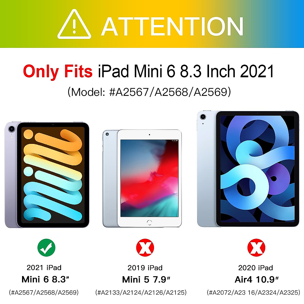 ZtotopCases Kids Case for New iPad Mini 6 2021(6th Generation), Built-in Screen Protector and Shoulder Strap, Shockproof Lightweight, Cover with iPad Pencil Holder for iPad Mini 6th Gen 8.3 Inch, Blue