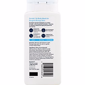 CeraVe Body Wash with Salicylic Acid | Fragrance Free Body Wash to Exfoliate Rough and Bumpy Skin | Allergy Tested | 10 Ounce