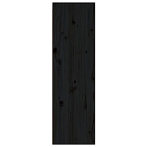 MSLAONXC Wall Cabinets 2 pcs Black,Bathroom Cabinet,Bedroom Cabinet,Hanging Cabinet,Wall Decor,for Laundry Room, Bathroom, Kitchen, Bedroom, Office,Living Room,11.8"x11.8"x39.4" Solid Pinewood