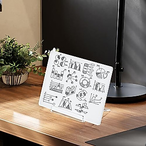 MaxGear Desktop Glass Dry Erase Board, Small Dry Erase Whiteboard with Stand 9.45" x 6.69", Toughened Glass Whiteboard for Desk with Erase, Acrylic Planner Memo Notepad to Do Lists for Office, Home