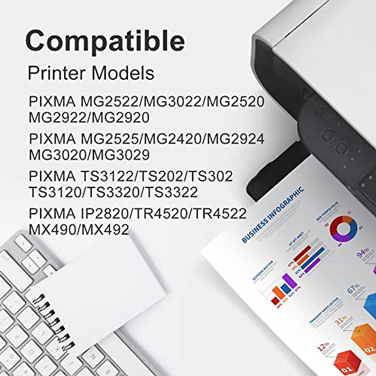 ActualColor C 245XL Ink Cartridge Remanufactured Ink Cartridge Replacement for Canon PG-245XL 245 XL Black for Pixma TR4520 MX492 MG2522 MX490 TS3122 TS202 TS3322 MG2525 MG2520 MG3022 TR4522 Printer