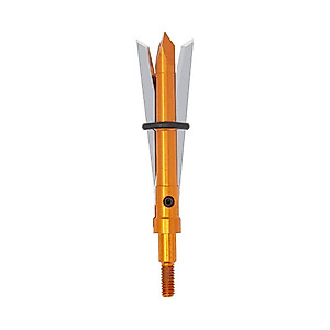 Dead Ringer 100 Grain Broadheads, Pack of 3 Broadheads | Available in Mechanical, Hybrid Fixed/Mechanical, and Expandable Blades, Super Freak Extreme Orange