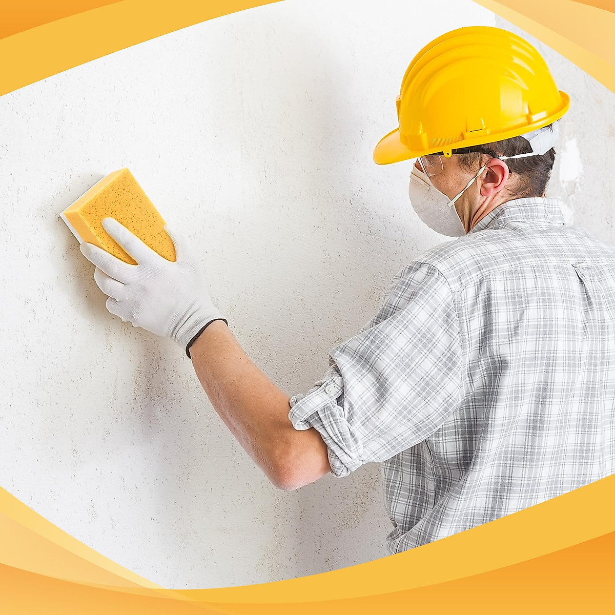 Gisafai 6 Pcs Drywall Sanding Sponge 9 x 4.5 x 3.1 Inch Sanding Blocks Drywall Washable and Reusable Drywall Sponge Sanding Blocks for Smoothing and Finishing Drywall Surfaces Tools