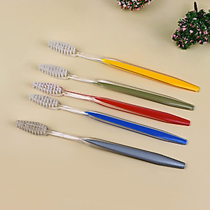 fafortune Disposable Toothbrushes,Toothbrushes Individually Wrapped,Toothbrushes in Bulk Individually Wrapped for Hotel,Air Bnb,Shelter/Homeless/Nursing Home/Charity/Church 5 Colors (20 PCS)