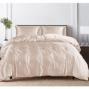 Linenwalas Tencel Lyocell Duvet Cover Set with Deep Pocket Fitted Sheet, Viscose Made from Eucalyptus Soft, Lightweight and Breathable Complete Bedding Set (Taupe, King)
