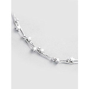 Dofihy S925 Sterling Silver Charm Bracelets for Women Bracelets for Women Lady's Pendent Charm Wrist Chain Bracelet Bangle