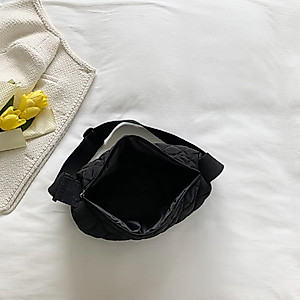 Lushandy Quilted Shoulder Bags Women Crossbody Bag Tote Handbags Fashion Nylon Solid Color Autumn Winter