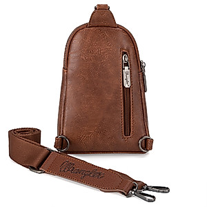 Wrangler Vegan Leather Crossbody Bag Small Sling Bag for Women