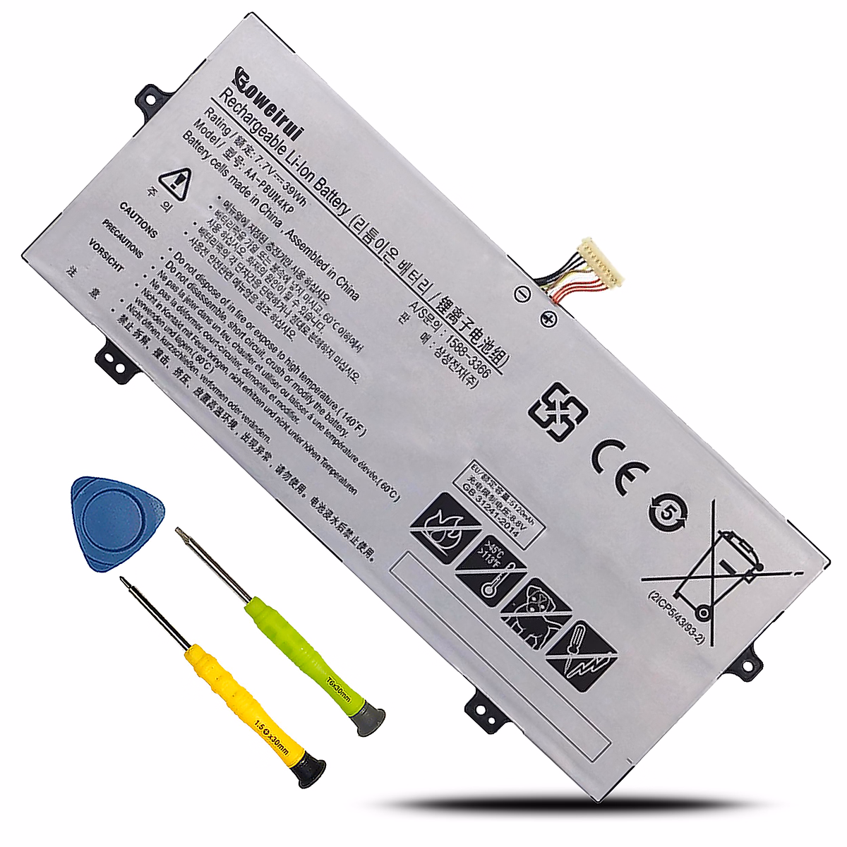 BOWEIRUI AA-PBUN4KP Battery for Samsung Notebook 9 Pen 930QAA 930QBE NP930QAA 930QAA-K716 NP930QAA-K04 930QAA-K01 930QAA-K716 NT930QBE NT930QBV NP930QAA-K01C Series Notebook (7.7V 39Wh/5120mAh)