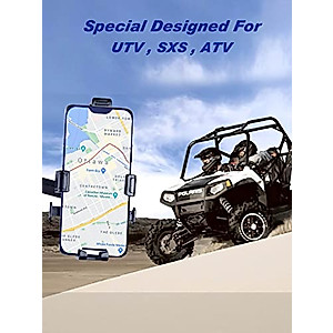 ZIDIYORUO UTV Phone Mount for 1.75"-2" Roll Cage | Aluminium Alloy Holder for Polaris RZR Can Am | Compatible with 4.7"-6.8" Smart Devices | Secure Attachment to UTV/SXS Roll Bar.