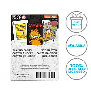 AQUARIUS Garfield Playing Cards - Garfield Themed Deck of Cards for Your Favorite Card Games - Officially Licensed Garfield Merchandise & Collectibles