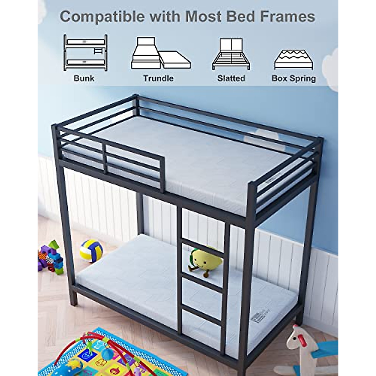 BedStory 2 Inch Memory Foam Mattress Topper - Full Size Bed Toppers Gel Memory Foam