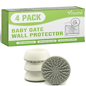 VMAISI Gate Extender 3.5 Inches - Bundle with Baby Gate Wall Protector Extends 1.1 to 3.5 inches Extensions Kits