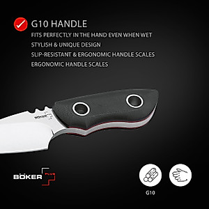 Boker Plus Prymini Pro Fixed Blade EDC Knife with Kydex Sheath - Designed by Jesper Voxnæs