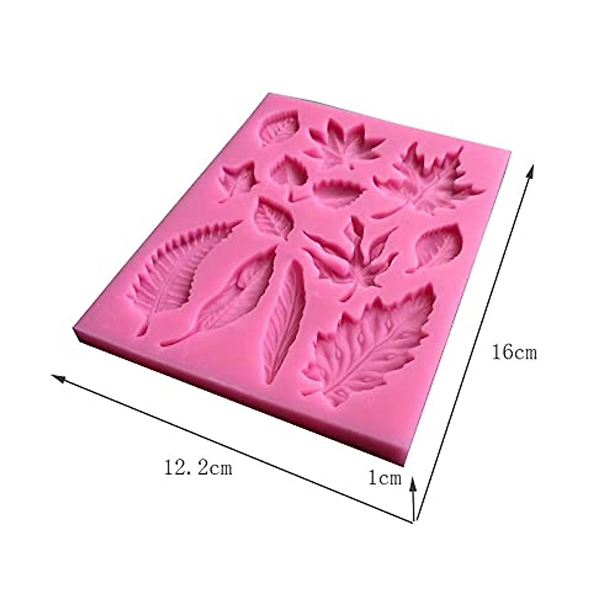 Cestony Leaf Shape Silicone Molds for DIY Cake Fondant Biscuit Cookies Soap Sugar Pudding Chocolate Hard Candies Dessert Candle Decor