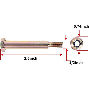 (2pcs) Deck Wheel Shoulder Bolt for Husqvarna Craftsman Cub Cadet 193406 137644 184219 738-3056 938-3056 73930600