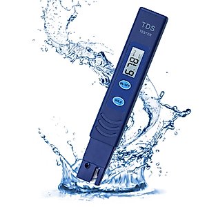 DEMITUMON TDS Meter Digital Water Test,Electronic Water Test with 0-9999 PPM Measurement Range for Household Drinking Aquariums,Pools,Hydroponic,Hand Held,Quick Read,Blue