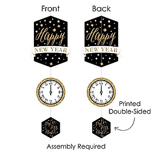 Big Dot of Happiness New Year’s Eve - Gold - New Years Eve Party DIY Dangler Backdrop - Hanging Vertical Decorations - 30 Pieces