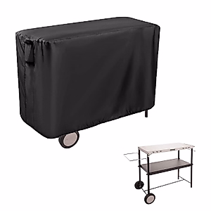 Andacar Prep Table Cover for Cuisinart CPT-200 Outdoor BBQ Prep Cart, 50inch BBQ Cart Cover Waterproof Tool Box Grill Table Cover - 52 x 22 x 36 Inch