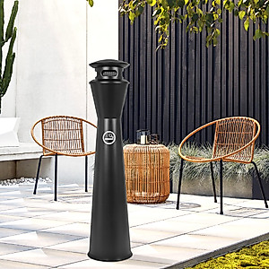 RDUIGT Trash Ash Receptacle Outdoor with Removable Inner Barrel, Stand up Trash Can, 43.3" Height,Movable Ash Bin Container for Home Outside Pool Backyard Office Hotel