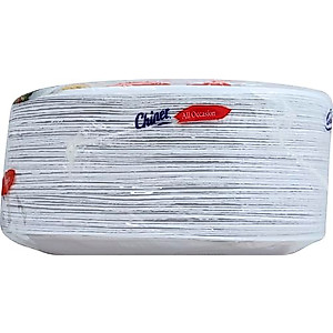 Chinet Classic White, Round All Occasion Fiber Plates, 8.75 Inch, 72 Count