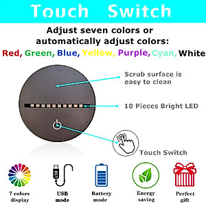 i-CHONY Cat Gift Night Light for Kids,Auto 7 Colors Changing Cat Table Lamp,3D Illusion Bedside Lamp,Cute Cat Gifts for Women Teens Boys Girls Birthday Christmas Gifts