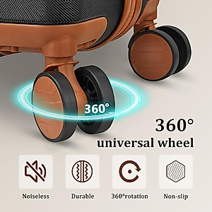 imiomo Carry on Luggage, 20 IN Carry-on Suitcase with Spinner Wheels, Hardside 3PCS Set Lightweight Rolling Travel Luggage with TSA Lock(20"/Black)