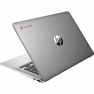 HP 2021 Newest Chromebook 14 Inch FHD 1080P Laptop with Webcam, Intel Celeron N4000 up to 2.6 GHz, 4GB RAM, 64GB eMMC, Webcam, WiFi 5, Chrome OS + NexiGo 128GB MicroSD Card Bundle