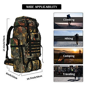 WintMing 70L Camping Hiking Backpack Molle Rucksack Waterproof Traveling Daypack (70L-CamoTabby)