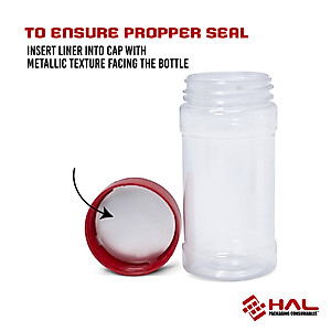 HAL PACKAGING CONSUMABLES One Piece Induction Liner for PE, PP Containers, Box with 500 Units (41 mm Round with Tabs)