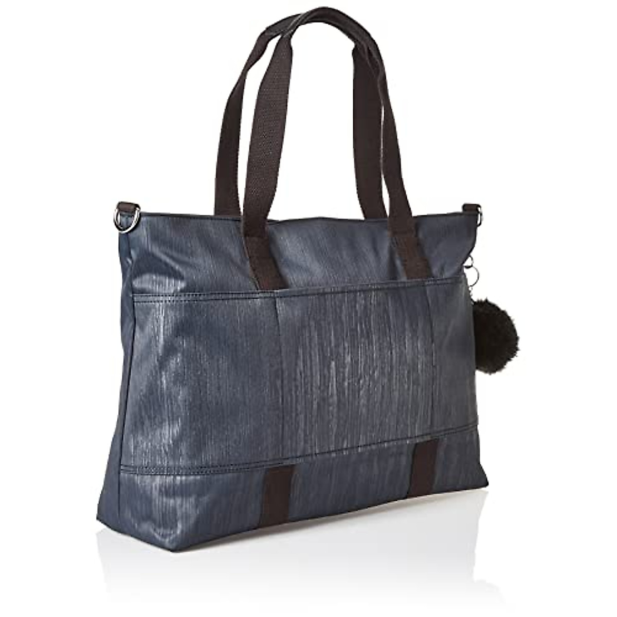 Kipling Womens Women's Natalie Bag, Adjustable, Removable Crossbody Strap, Dual Carry Handles, Nylon Handbag Tote Bag, Sparkling Slate, 16.75 L x 12 H 5 D US