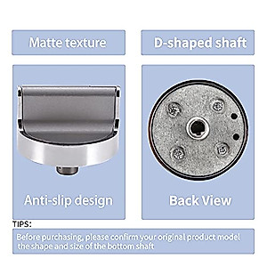 W10594481 5PCS Stainless Steel Cooker Stove Control knob ，Compatible Whirlpool Stove/Range-Replaces WPW10594481, W10594481, with a 0.3-inch"D" axis, 90 Degrees to The Rotating Surface.