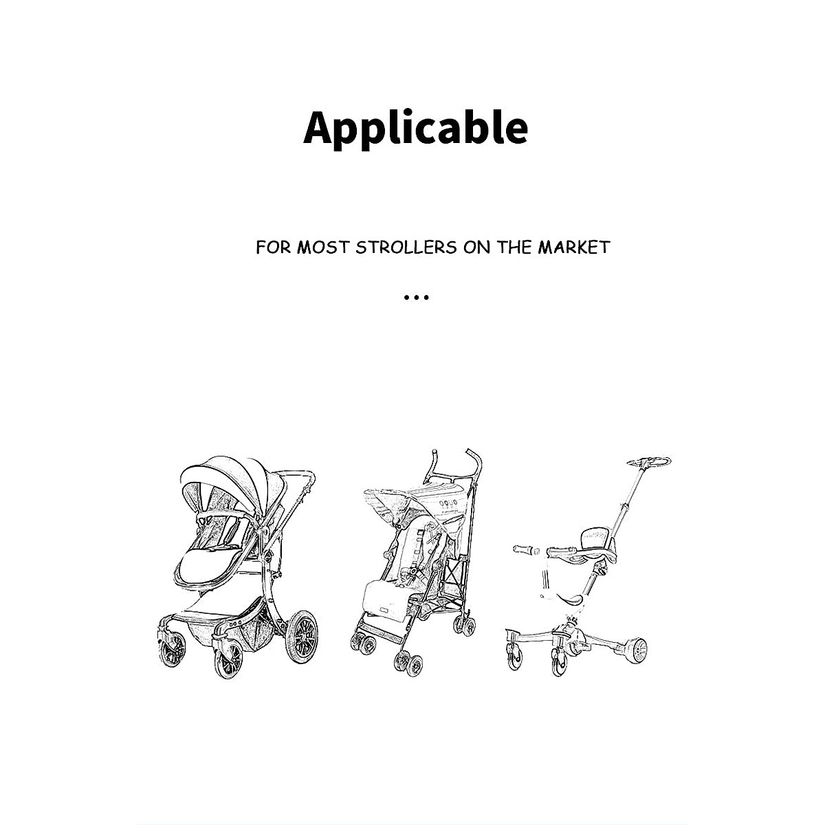 DAVID MA General-purpose pushcart holder with insulated cup holder,Applicable to a wide range of scenarios, travel necessary(blue owl)
