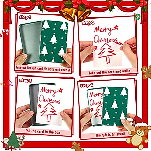 Blulu 12 Pcs Christmas Gift Card Holders, Plaid Patterns Tin Boxes Xmas Small Gift Card Box with Lids for Money Greeting Card Holiday Party Favors Gift Giving Stocking Stuffers, 4.92 x 3.15 x 0.6 Inch