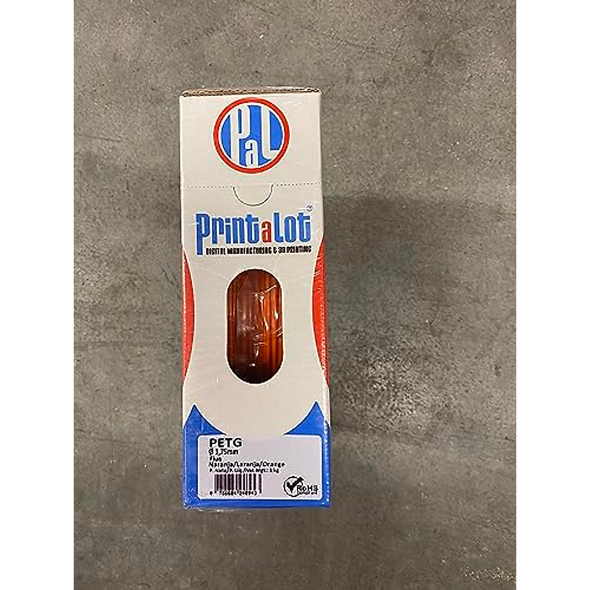 PRINTALOT PETG 3D Printer Filament, Dimensional Accuracy +/- 0.03 mm, 1 kg Spool, 1.75 mm, Fluo Orange
