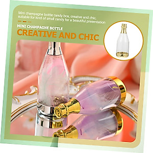 Gadpiparty 20pcs box Favor Container Decorationbridal Birthdays Bottle Showerengagementanniversariesgolden Champagne Birthday Wedding for Weddings Plastic Shaped Candy Bottles Gold