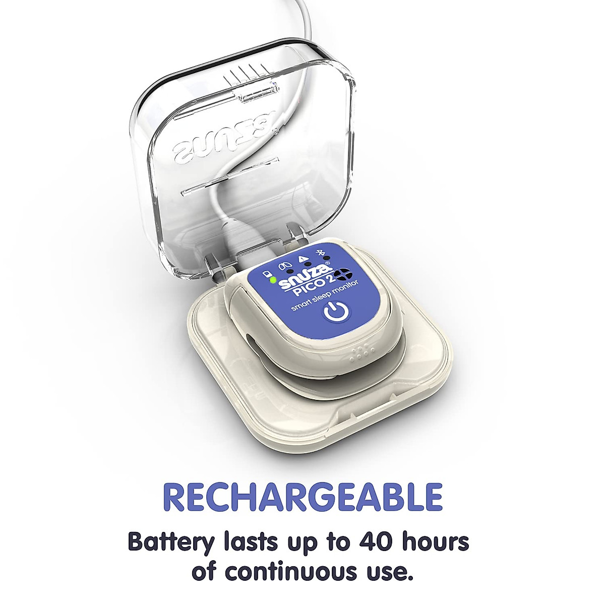 PICO 2 by SNUZA - Breathing & Sleep Baby Monitor. Smart Phone App or as Stand Alone Unit. Track Abdominal Motion, Body Position and Skin Temperature. Alarm and Wake-Up Vibration for Safer Sleeping.