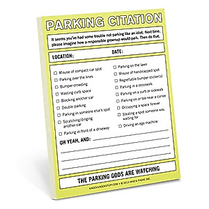 Knock Knock Nifty Note Pad, Parking Citation