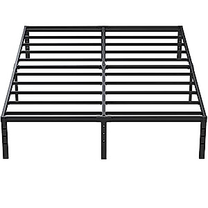 Maenizi King Size Bed Frame No Box Spring Needed, 14 Inch Heavy Duty King Platform Bed Frame Support Up to 3000 lbs, Easy Assembly, Noise Free, Black