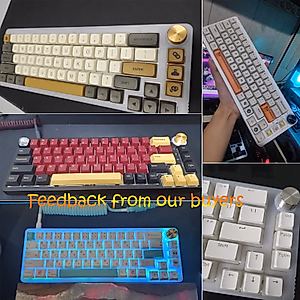 ROZELLA HOME Suitable for TM680/KT68/GK68 Upgrade Knob 2 PCs Pack, Aluminum Alloy, Upscale Electroplating, Mechanical Keyboard Upgrade Accessories(Gold)