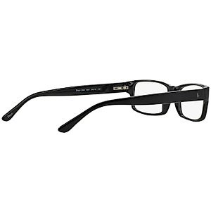 Polo Ralph Lauren Men's PH2065 Rectangular Prescription Eyewear Frames, Shiny Black/Demo Lens, 58 mm