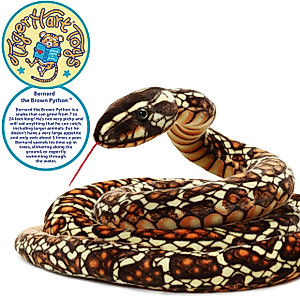 TigerHart Bernard The Brown Python - 9 5 Foot Long Stuffed Animal Plush Snake